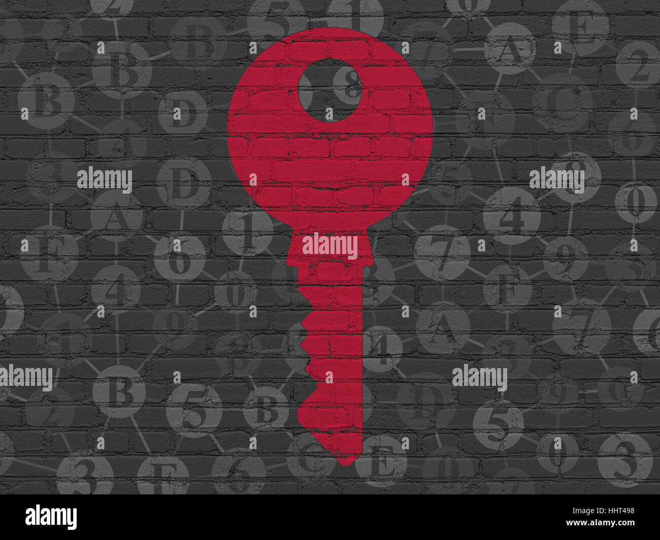 Safety concept: Key on wall background Stock Photo - Alamy