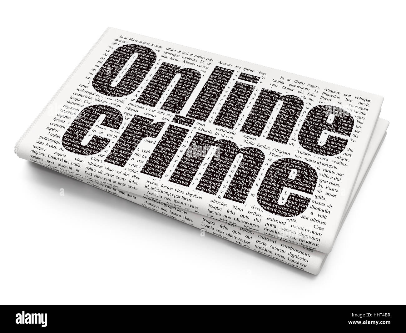Safety concept: Online Crime on Newspaper background Stock Photo - Alamy