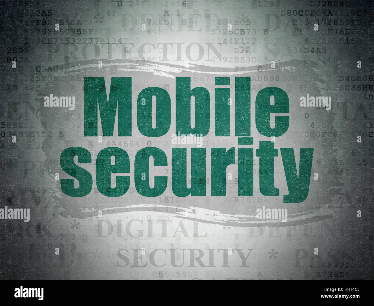 Safety concept: Mobile Security on Digital Data Paper background Stock ...