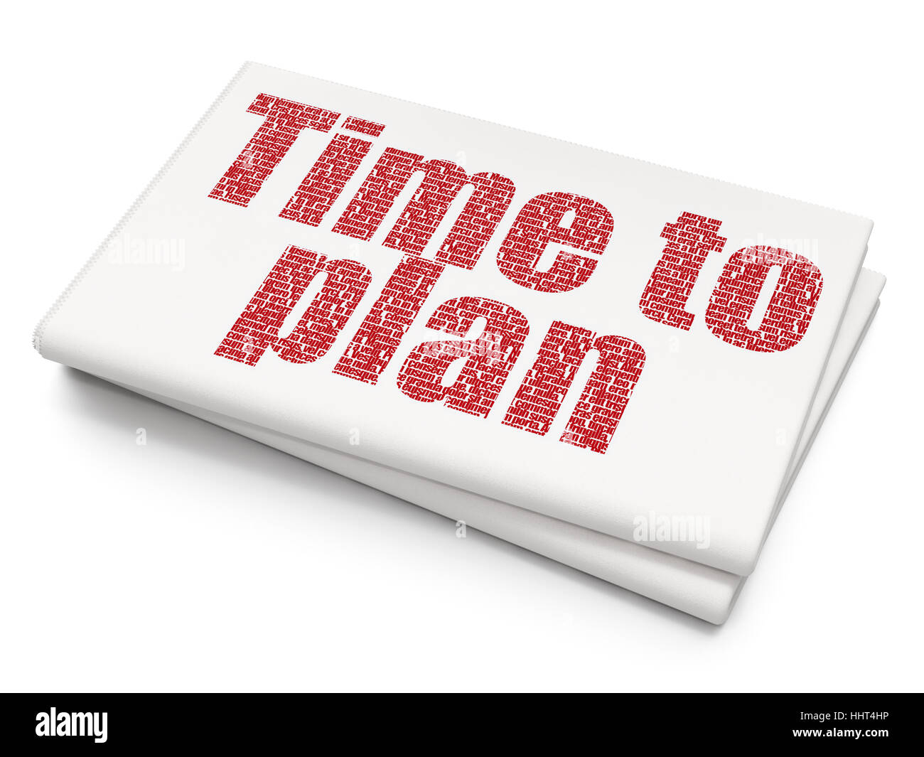 Timeline concept: Time to Plan on Blank Newspaper background Stock ...