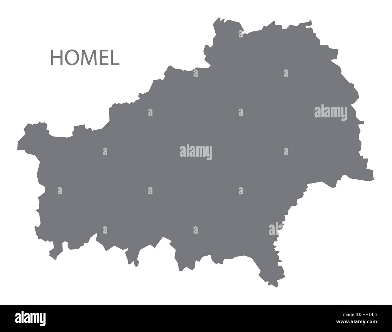 Homel Belarus Map in grey Stock Vector Image & Art - Alamy