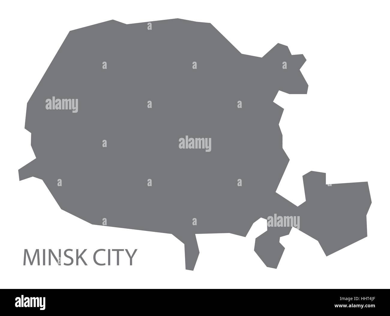 Minsk City Belarus Map in grey Stock Vector Image & Art - Alamy