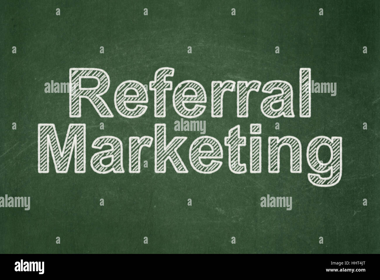 Marketing concept: Referral Marketing on chalkboard background Stock ...