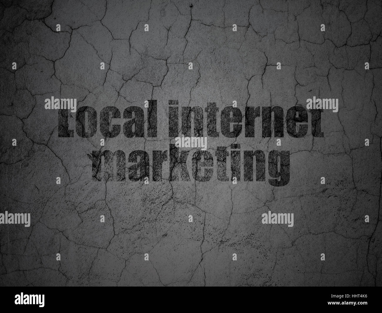 Advertising concept: Local Internet Marketing on grunge wall background ...