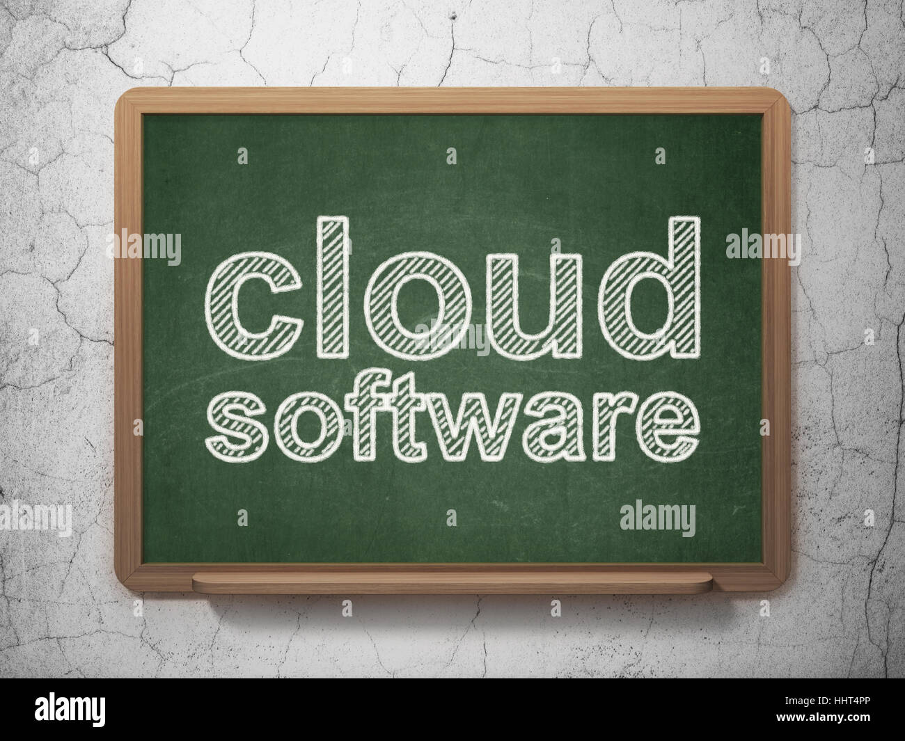 Cloud technology concept: Cloud Software on chalkboard background Stock ...