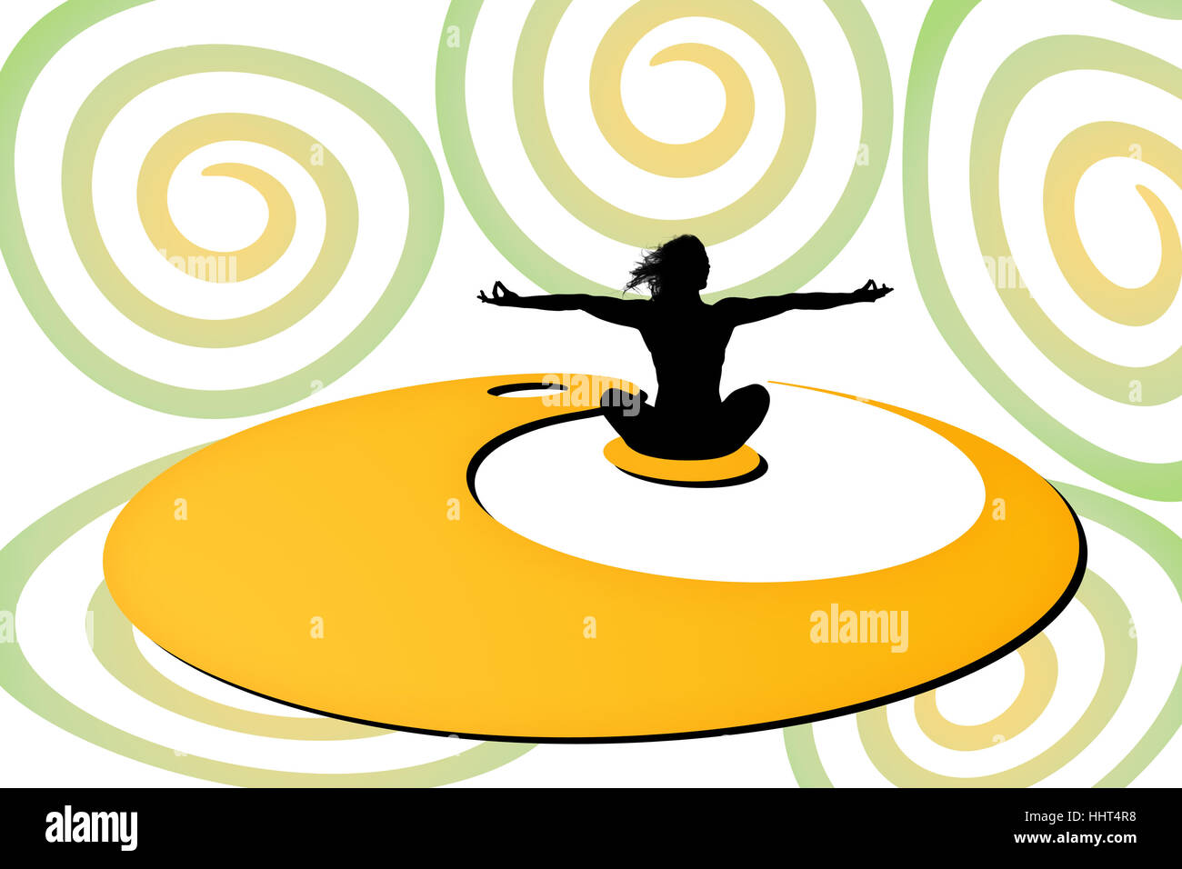 woman, optional, spiral, meditation, yoga, spa, wellness, apart, extra ...