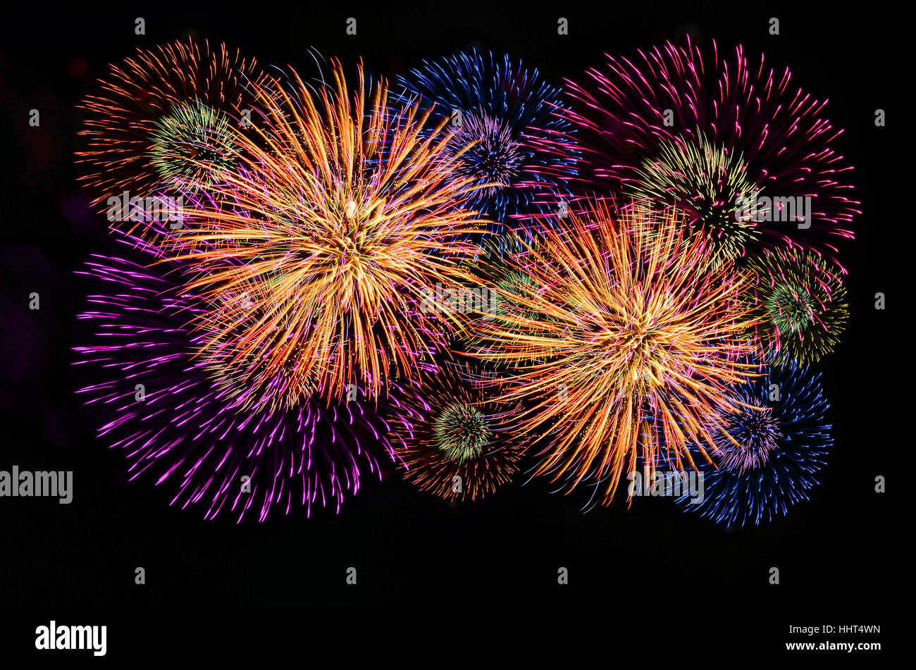 Midnight celebration fireworks hi-res stock photography and images - Alamy