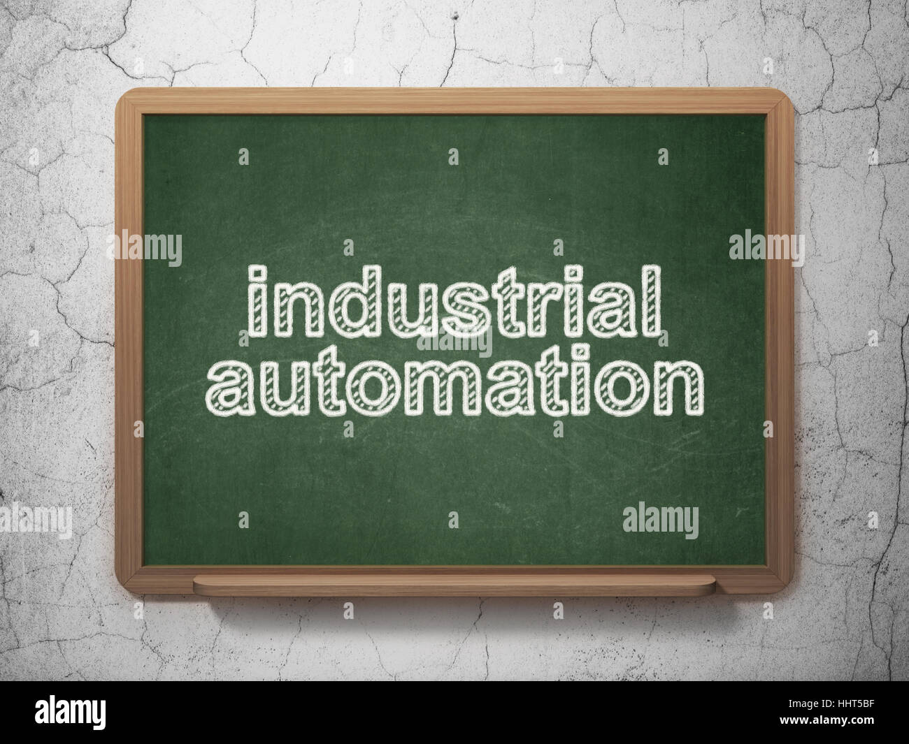Industry concept: Industrial Automation on chalkboard background Stock ...