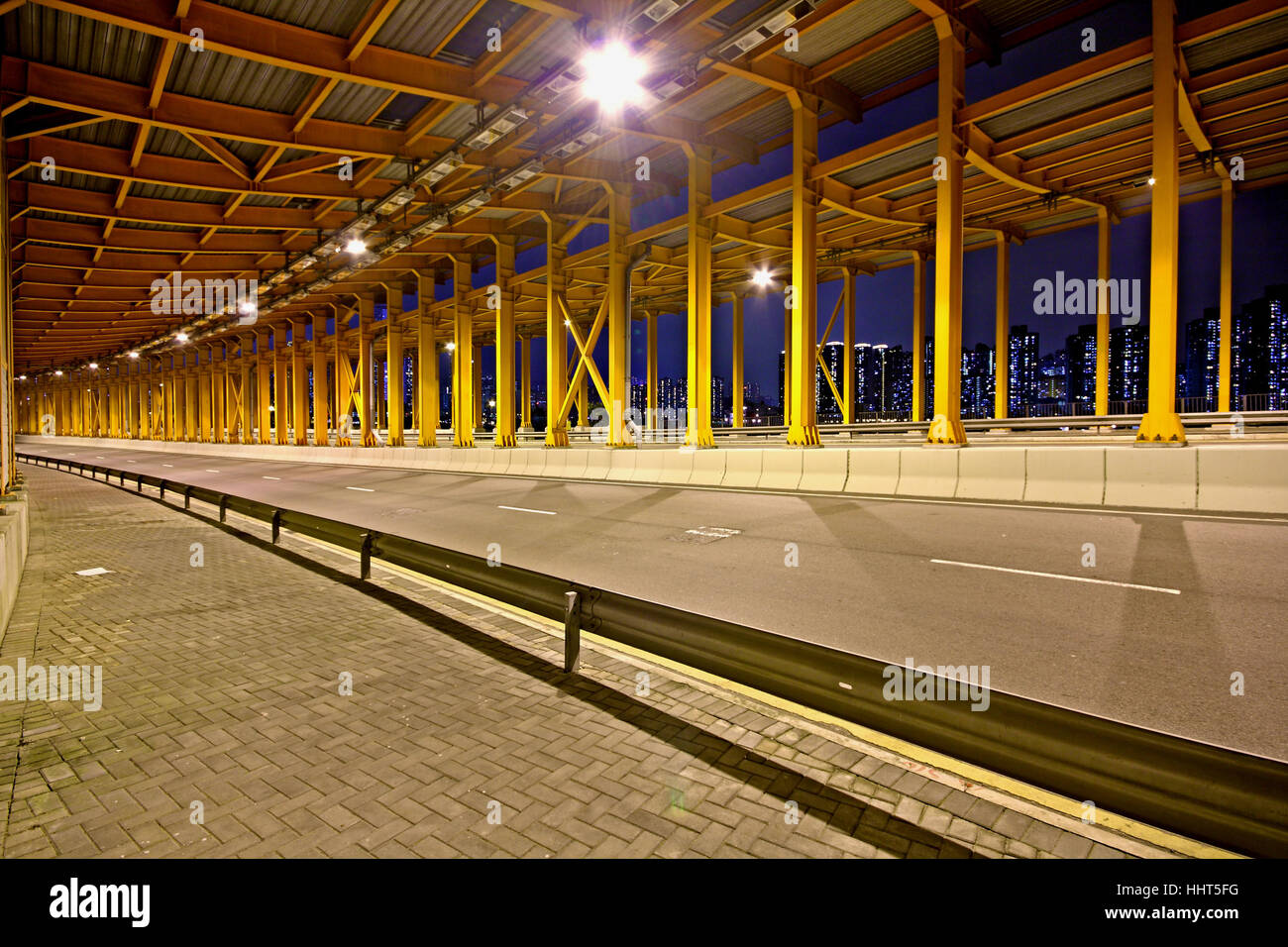 traffic, transportation, bridge, night, nighttime, car, automobile ...