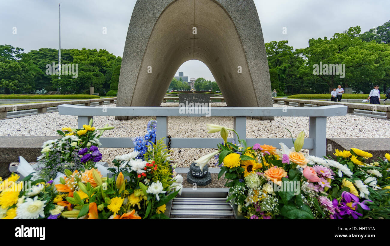 Hiroshima japan visitors view hi-res stock photography and images - Alamy