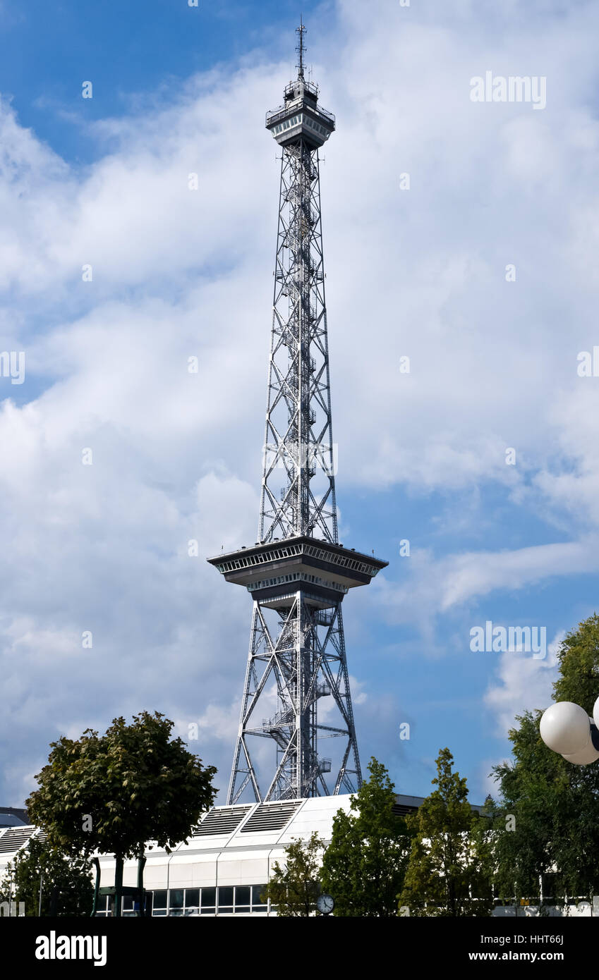 tower, berlin, steel, germany, german federal republic, radio tower ...