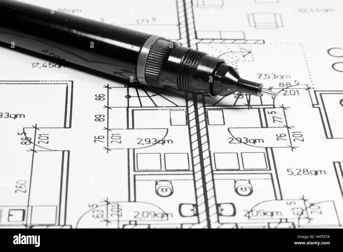 architectural drawing and tool Stock Photo - Alamy