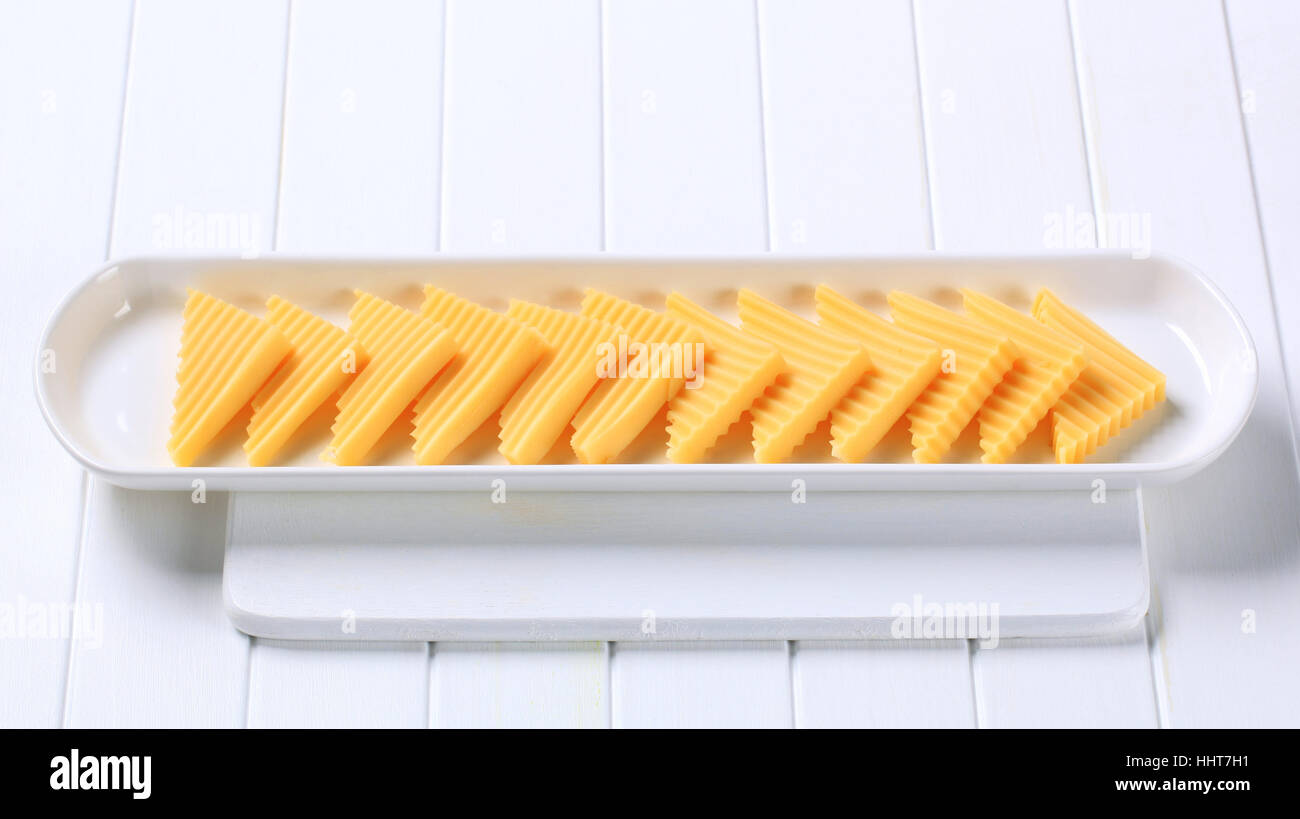 food, aliment, closeup, long, cheese, triangles, oval, dairy, porcelain ...