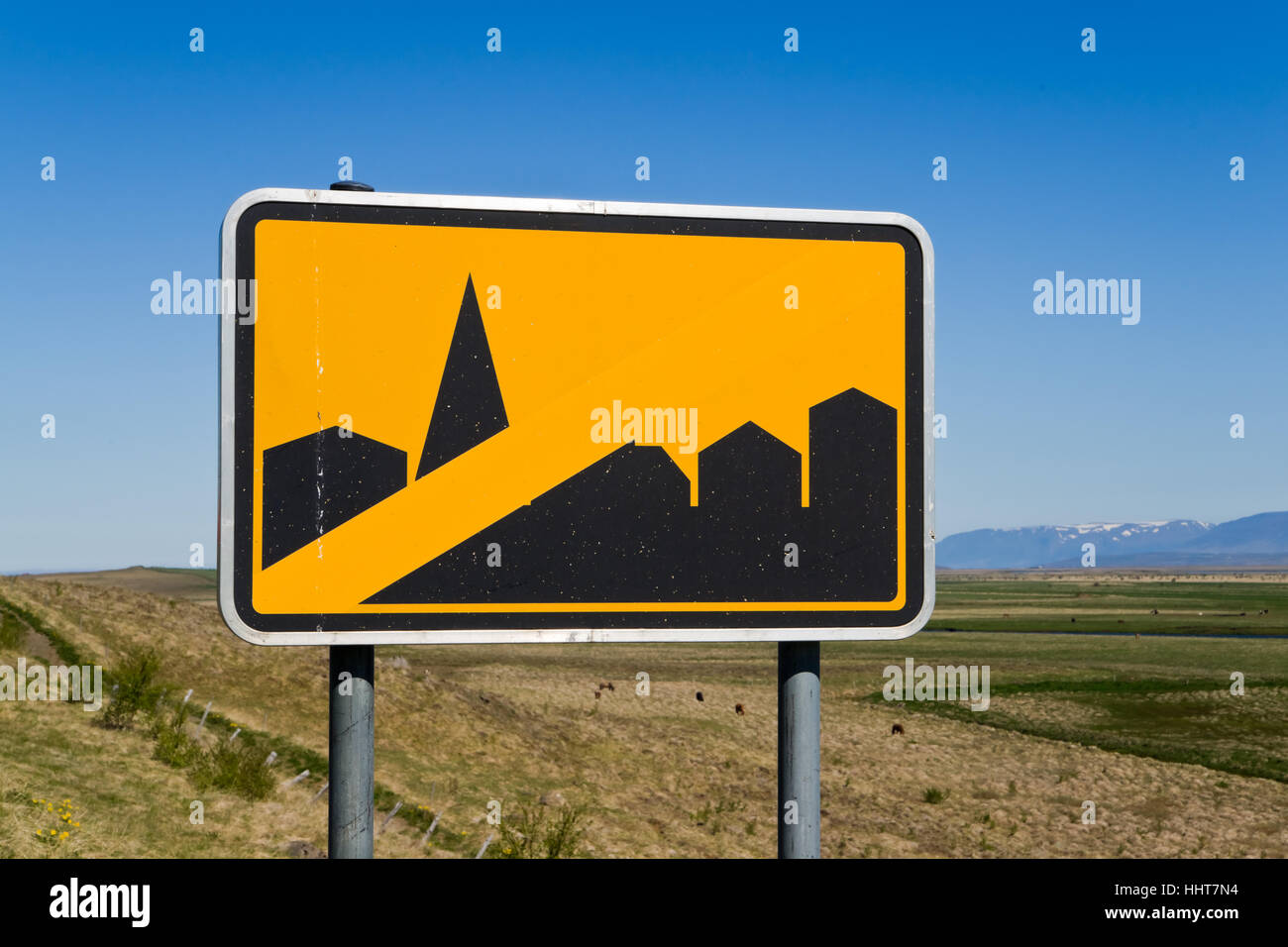 sign, signal, iceland, firmament, sky, scenery, countryside, nature ...