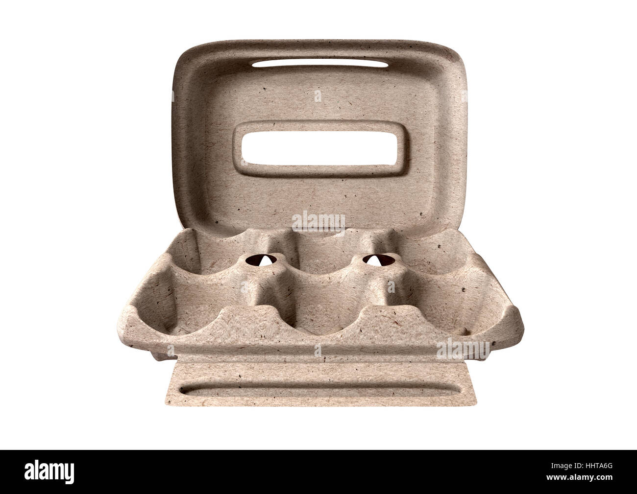 isolated, six, egg, box, boxes, empty, bundle, moulded, cardboard ...