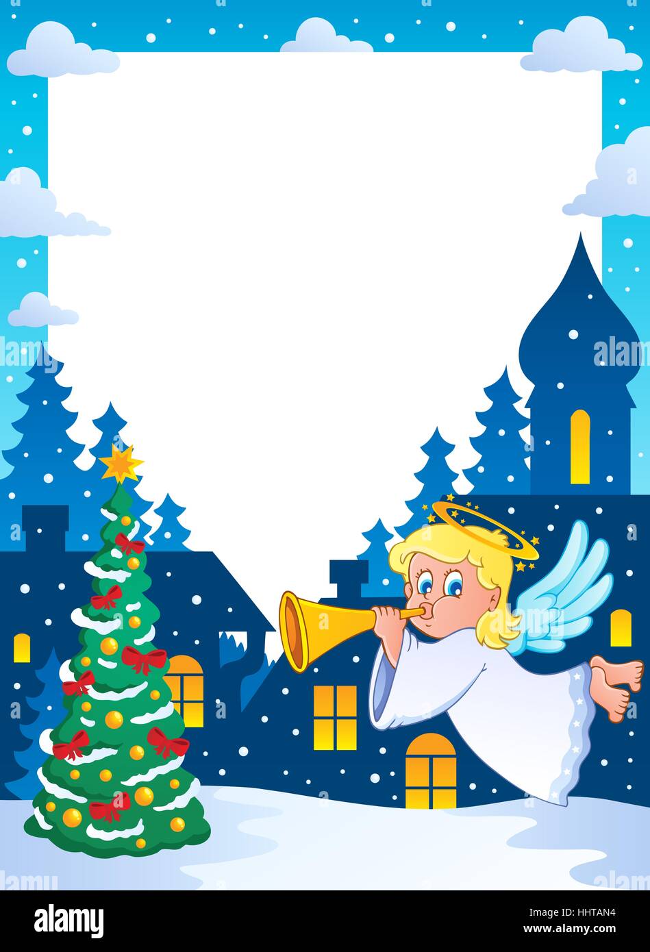 composition, winter, angel, angels, christmas, season, frame, seasonal ...