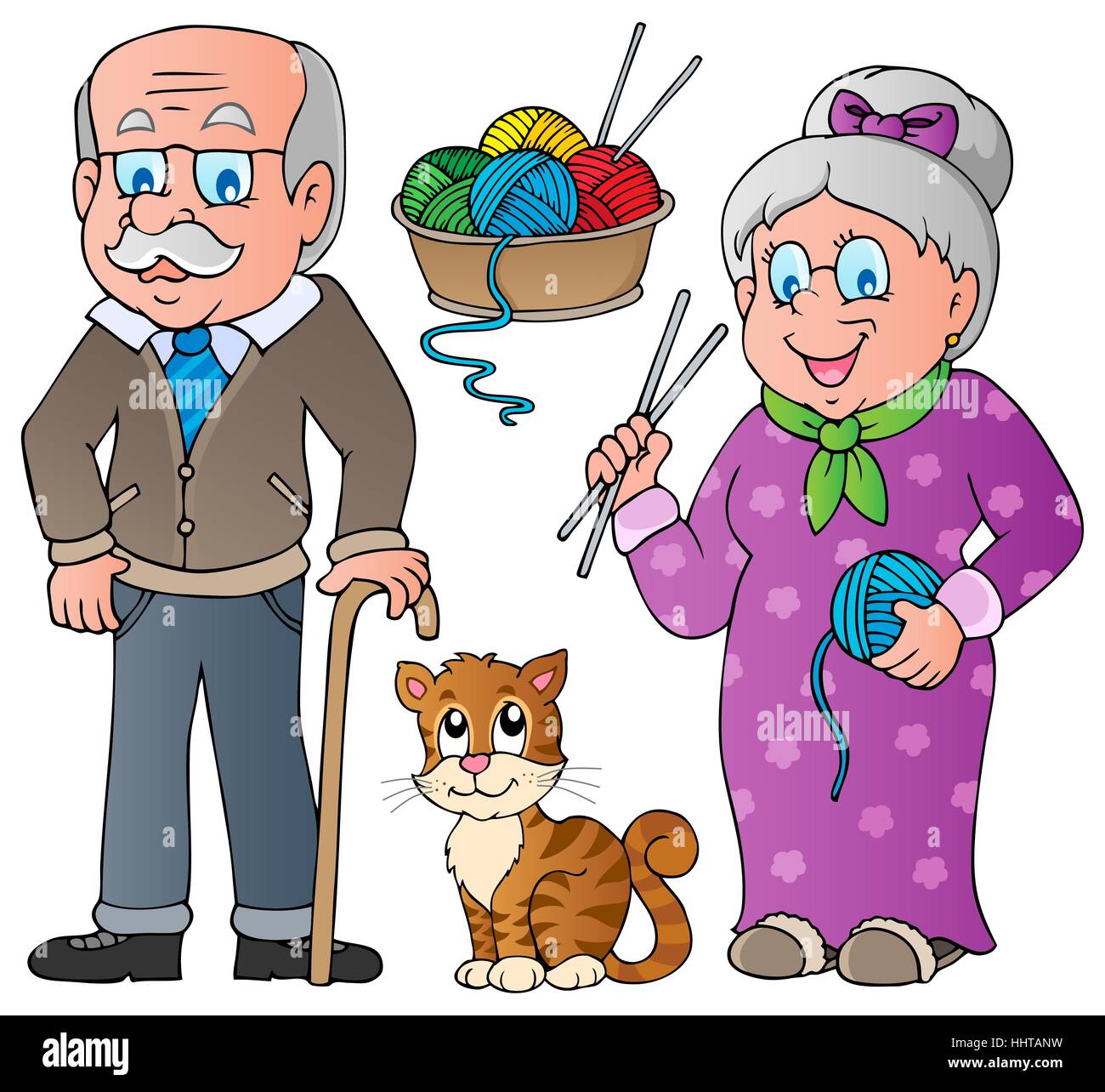 Grandfather grandmother granny grandpa grandad hi-res stock photography ...