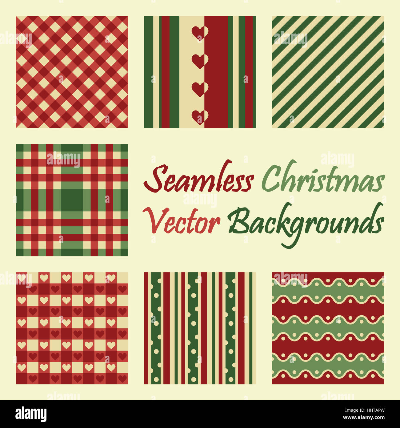 seamless christmas vector backgrounds 01 Stock Photo - Alamy