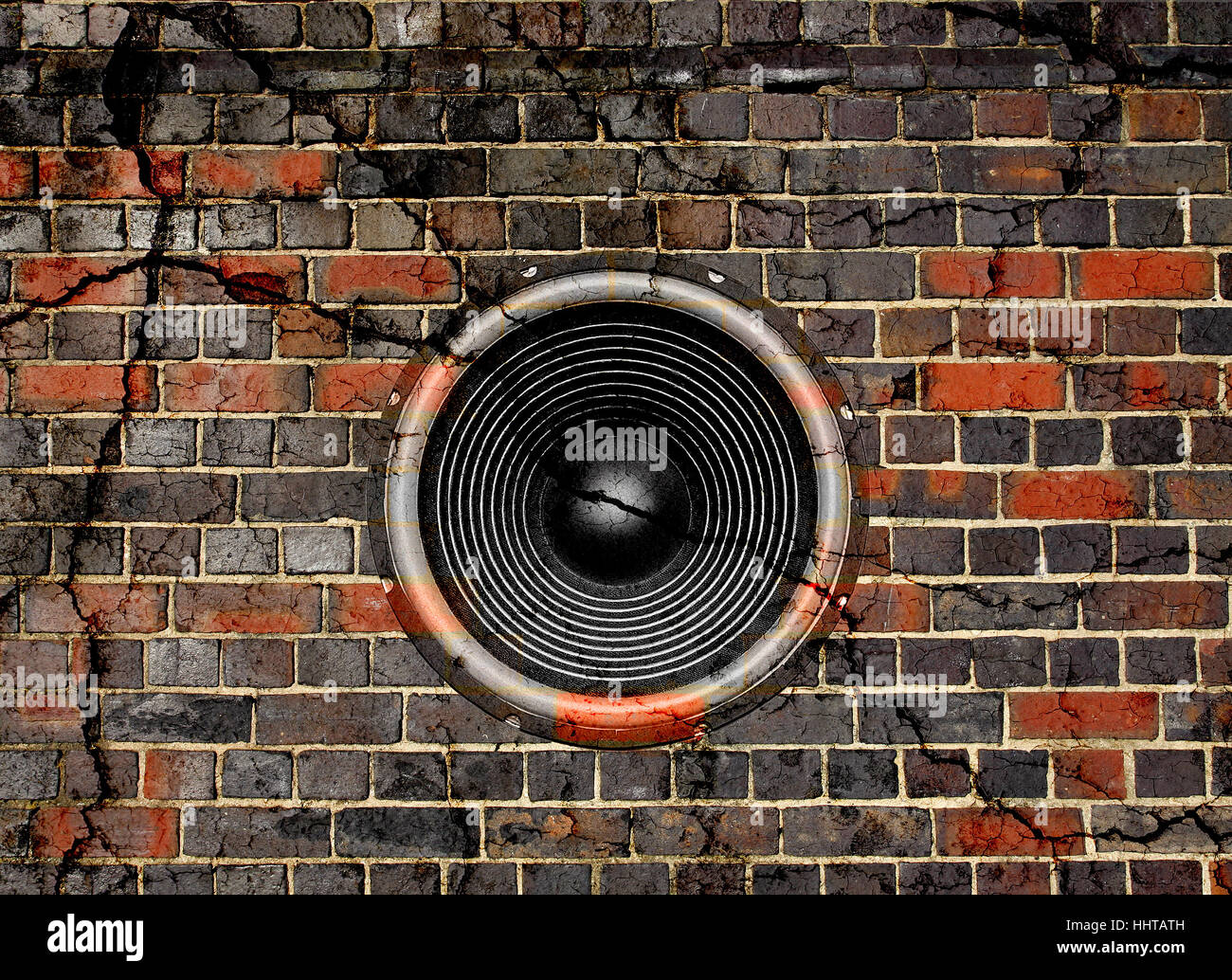 music, wall, crack, audio, speaker, fissure, volume, backdrop ...