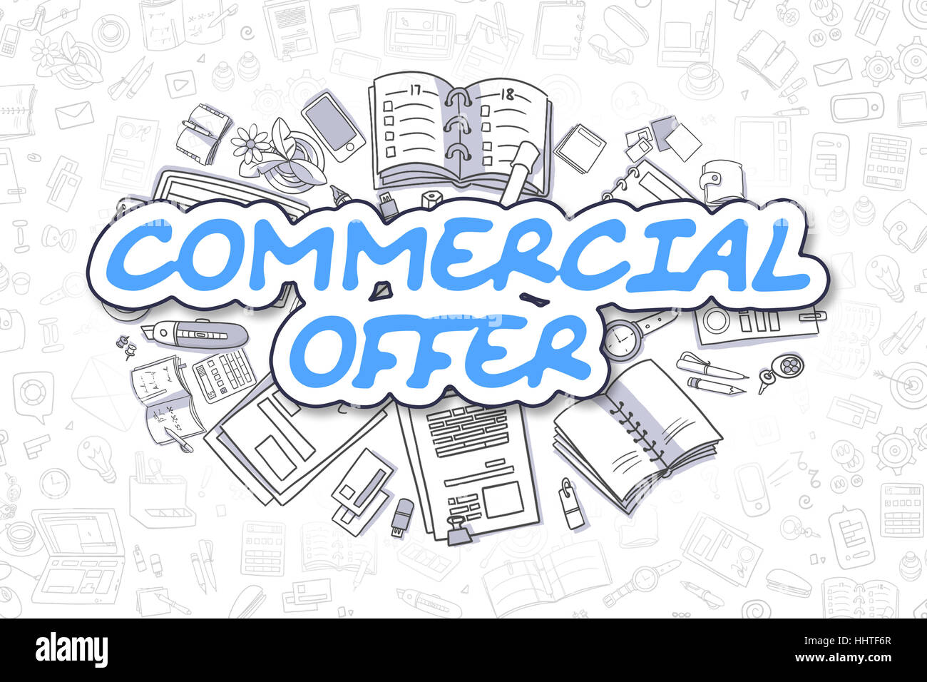 Commercial Offer - Doodle Blue Word. Business Concept Stock Photo - Alamy