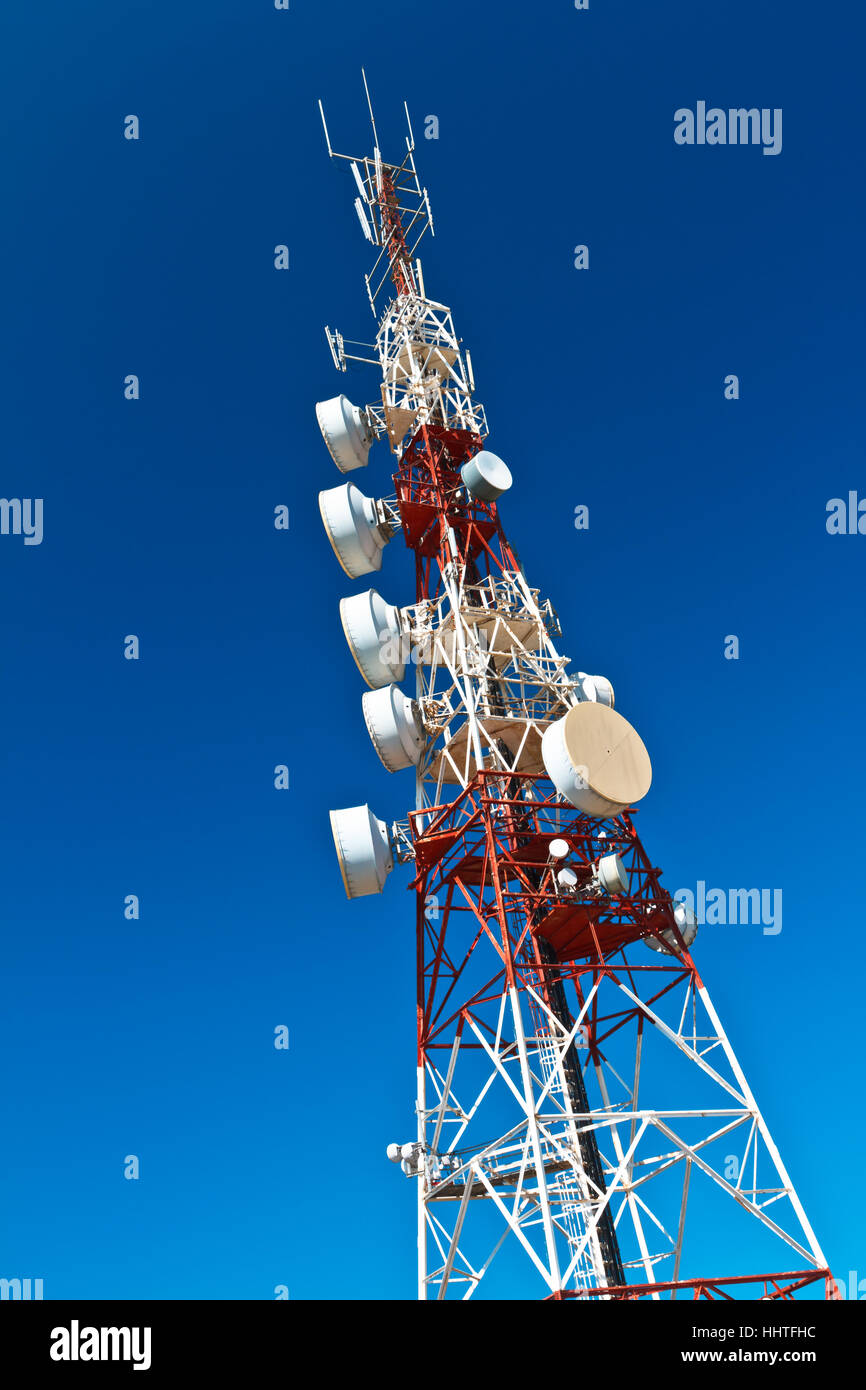 sign, signal, telephone, phone, station, blue, tower, engineering ...