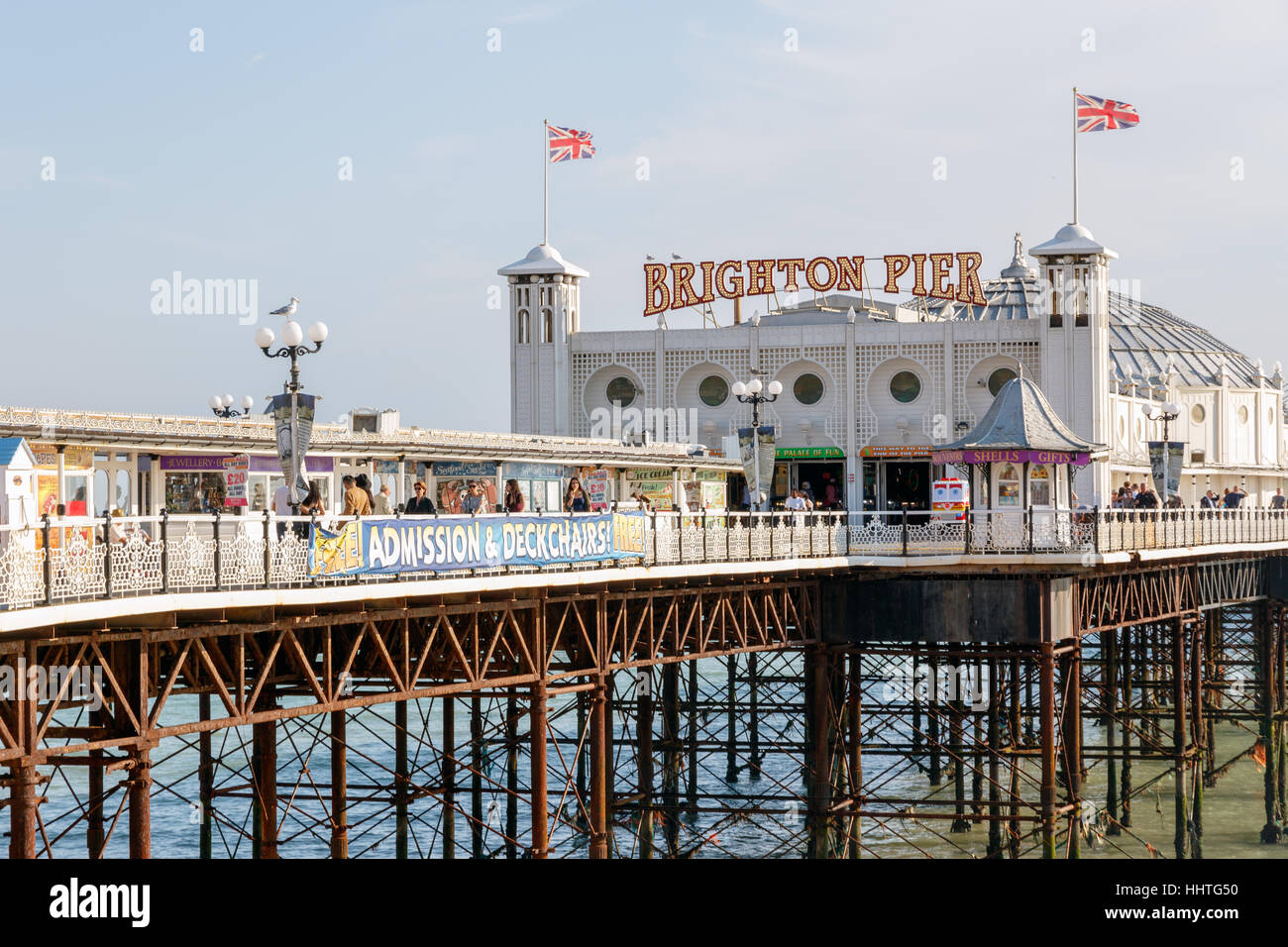 The Brighton Pier and the crowd Stock Photo - Alamy
