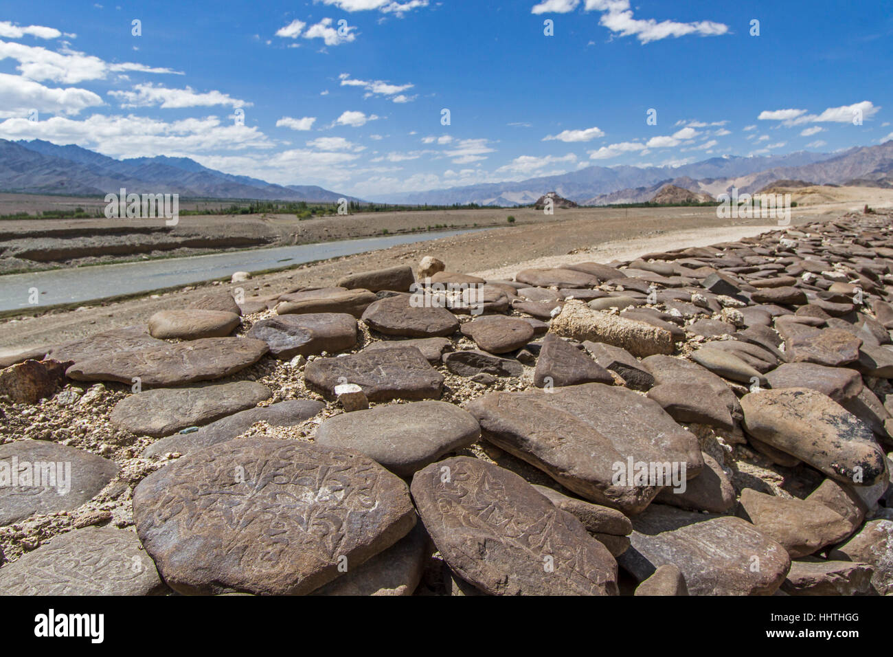 holy mani stones in ladakh,india Stock Photo - Alamy