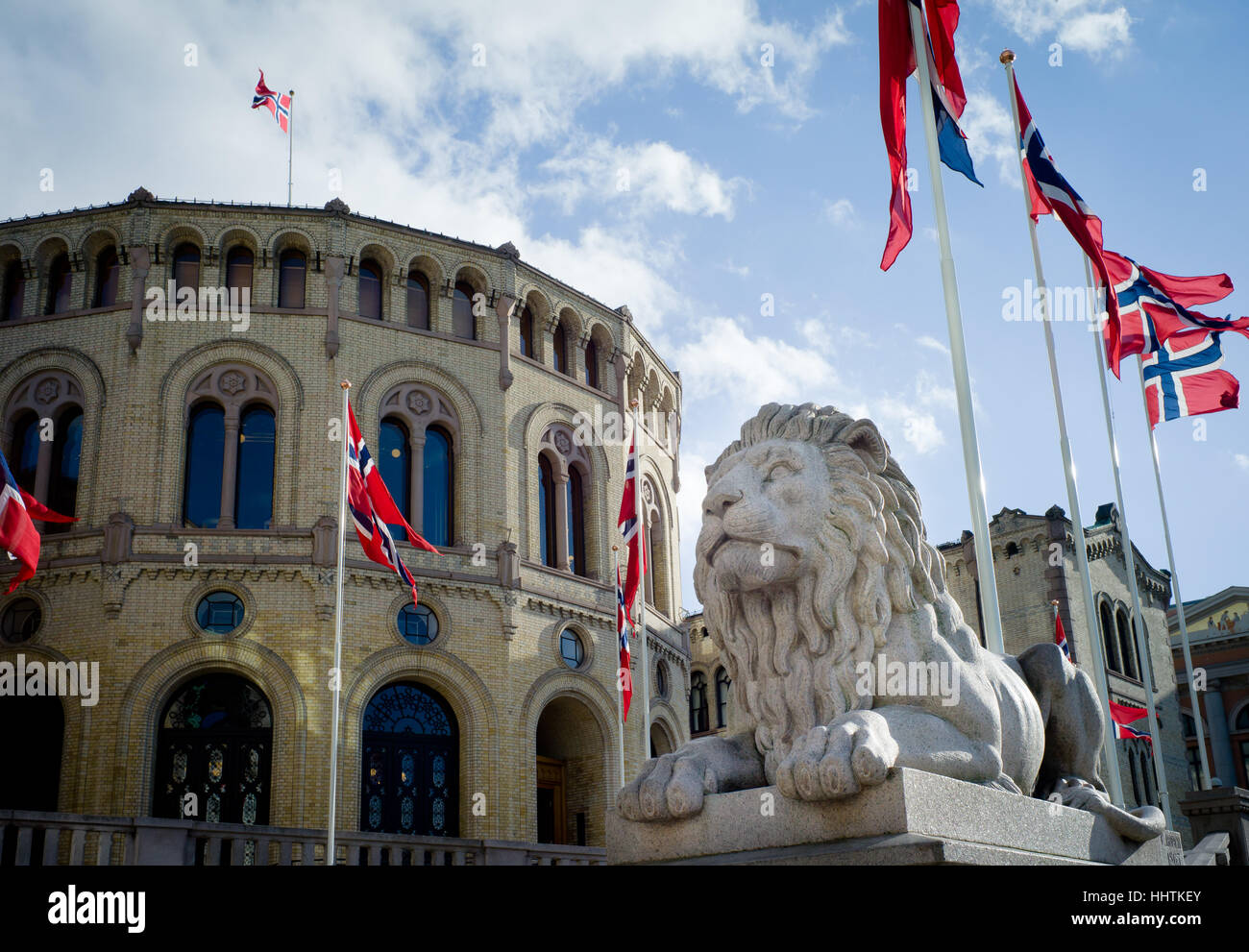 city, town, sculpture, norway, parliament, flags, government, democracy ...