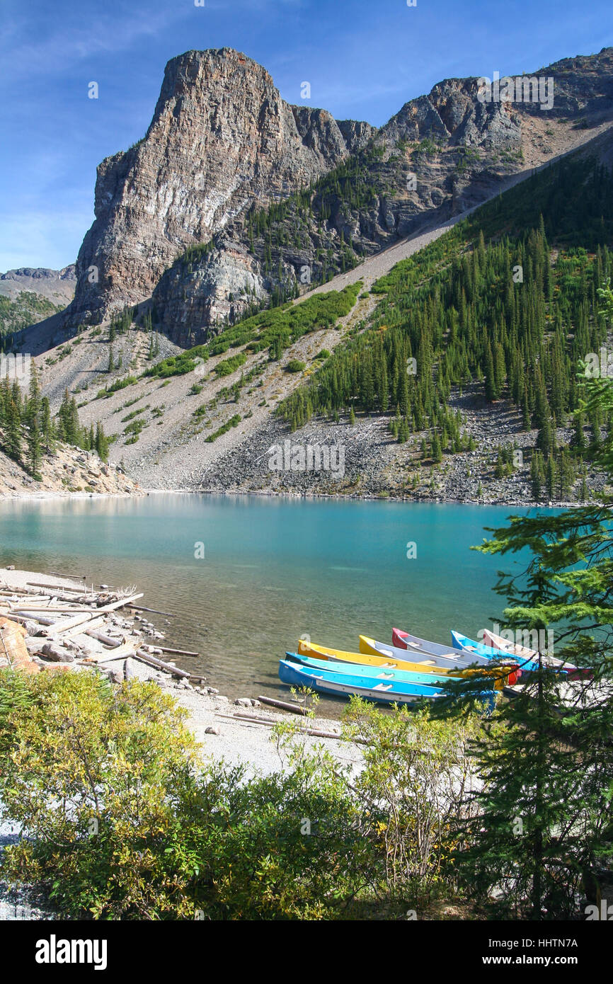 canada, salt water, sea, ocean, water, mountain, canoe, rowing boat ...