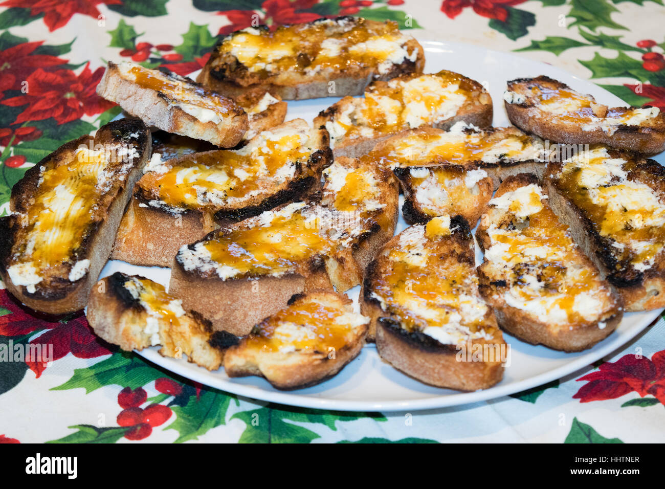 toasted bread with butter and jam Stock Photo - Alamy