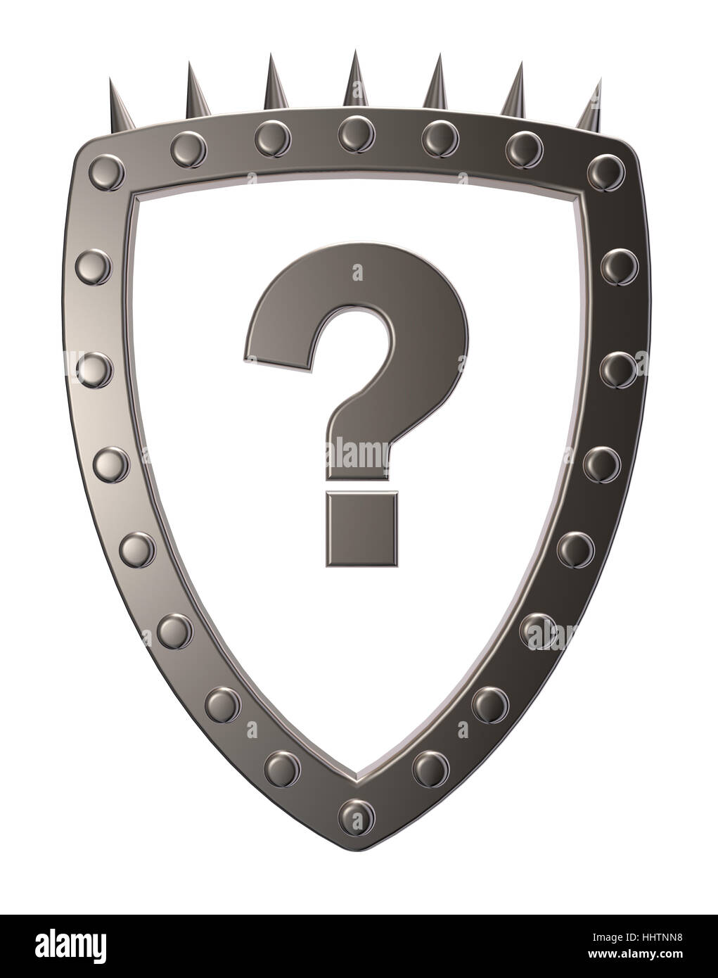 metal sign with question mark - 3d illustration Stock Photo - Alamy