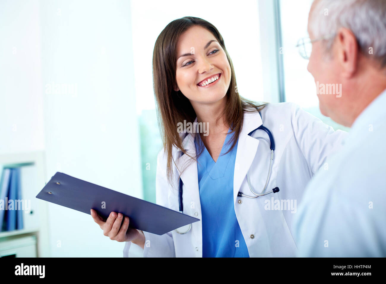 doctor, physician, medic, medical practicioner, woman, blue, humans ...