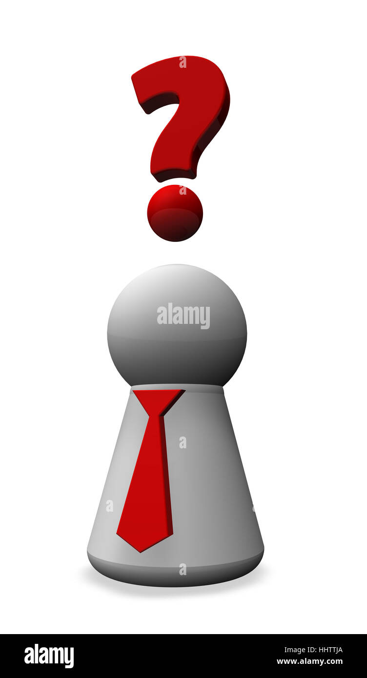 Question mark over head Cut Out Stock Images & Pictures - Alamy