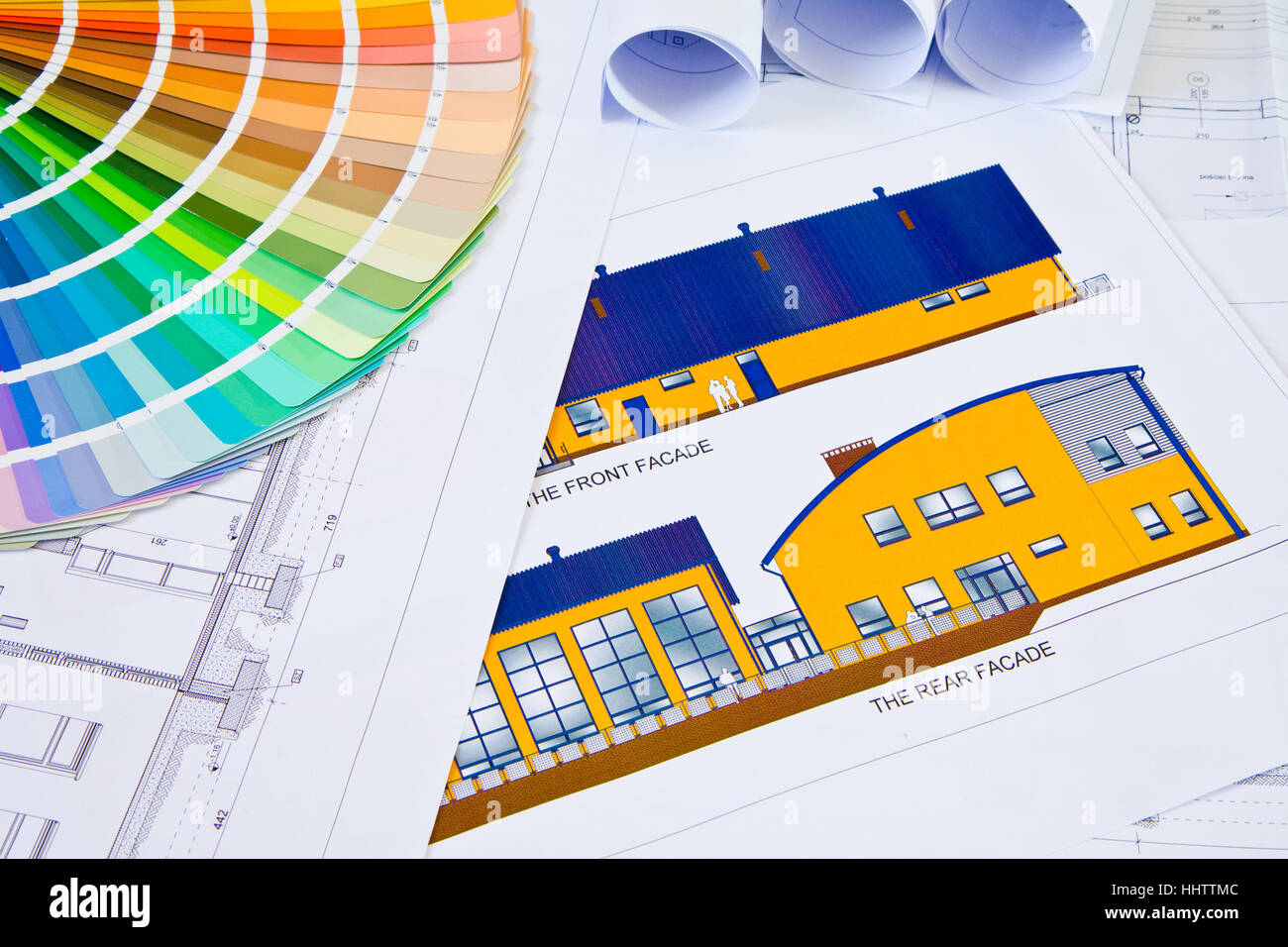 Building project elevation plan hi-res stock photography and images - Alamy