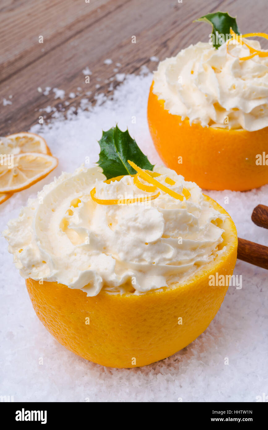 cream - oranges - cinnamon Stock Photo - Alamy
