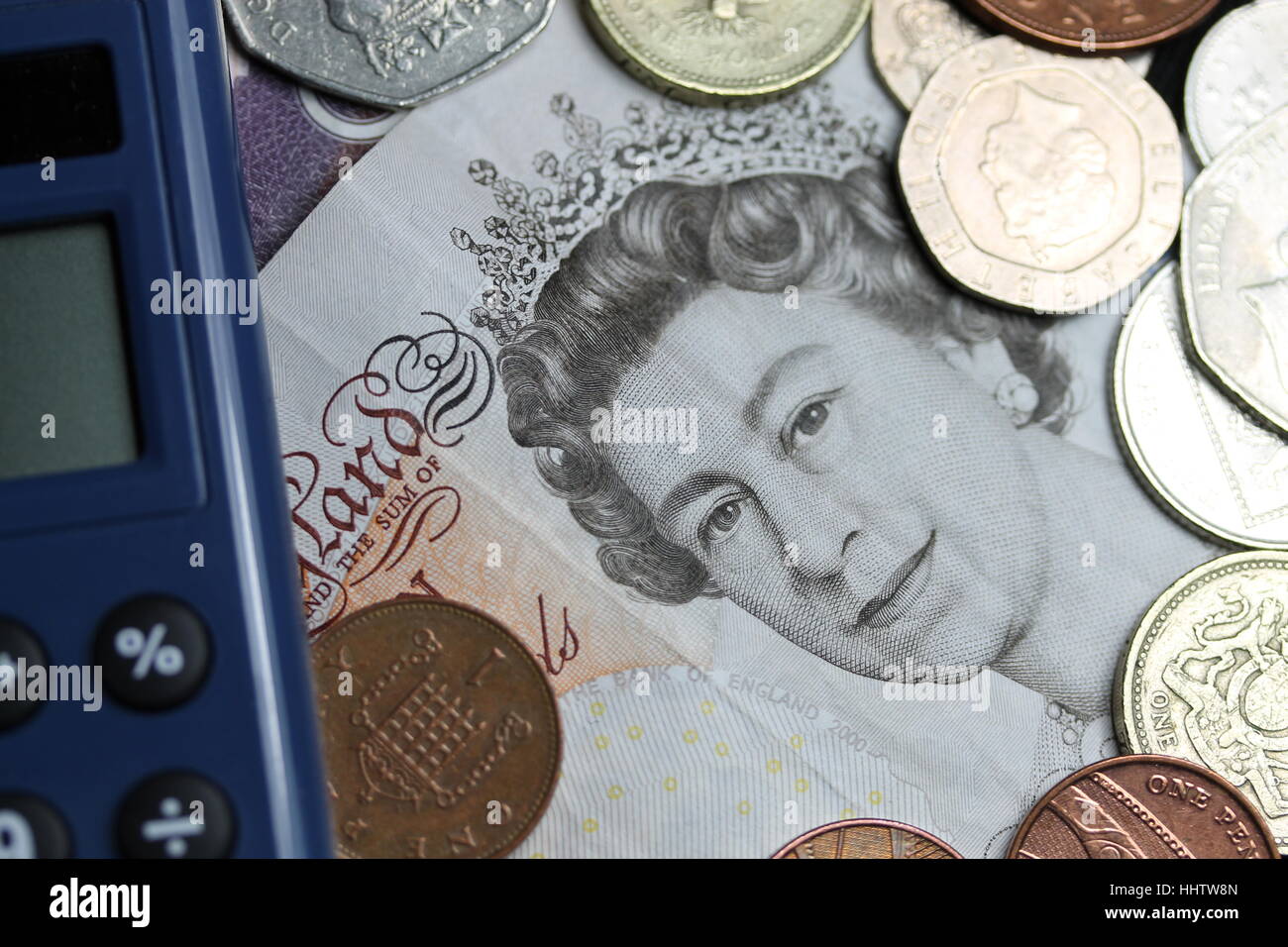 Pound coins border hi-res stock photography and images - Alamy