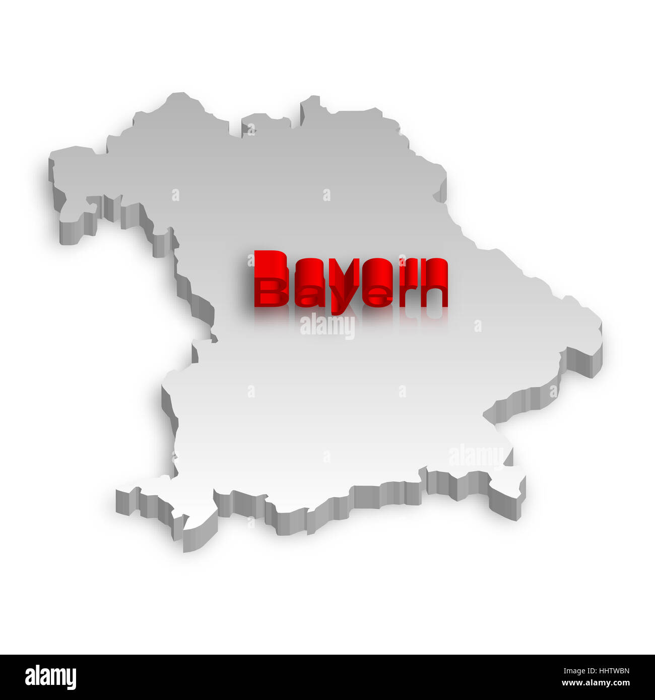 Bavaria map Cut Out Stock Images & Pictures - Alamy