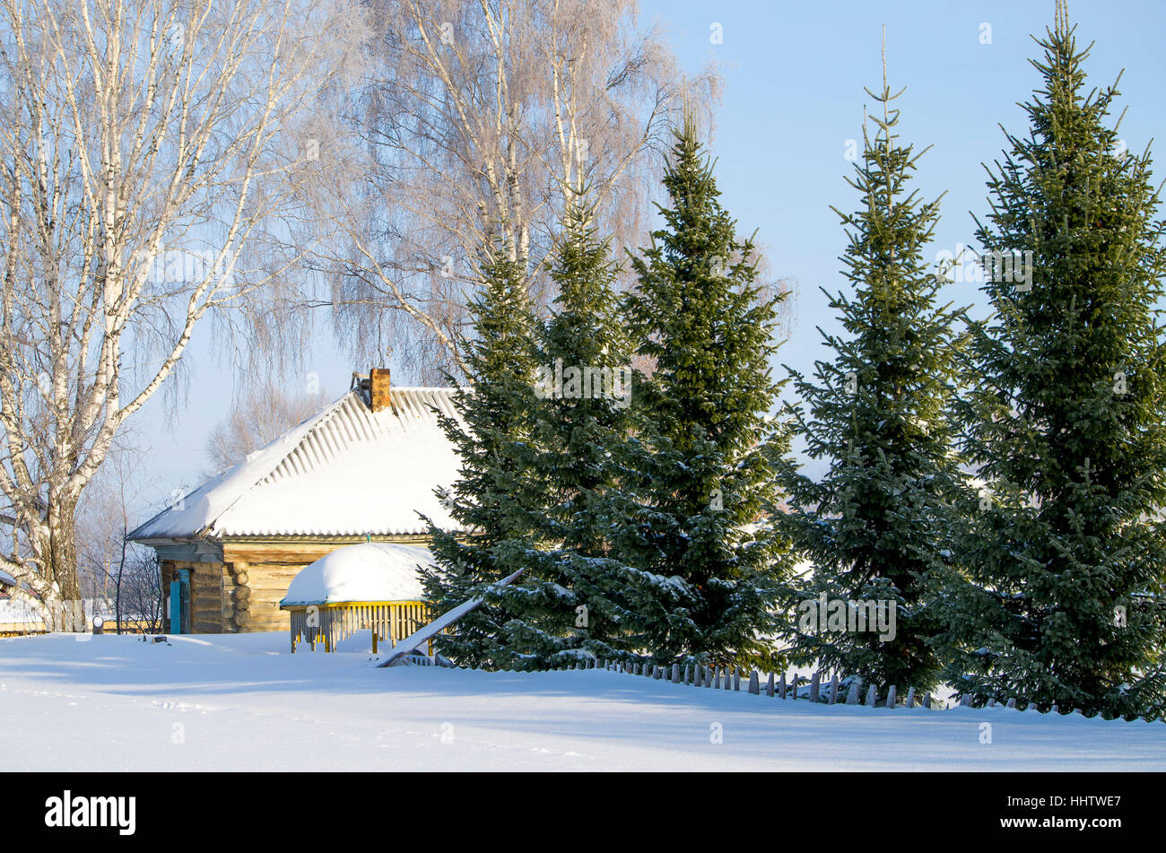 Siberia landscape trees hi-res stock photography and images - Alamy