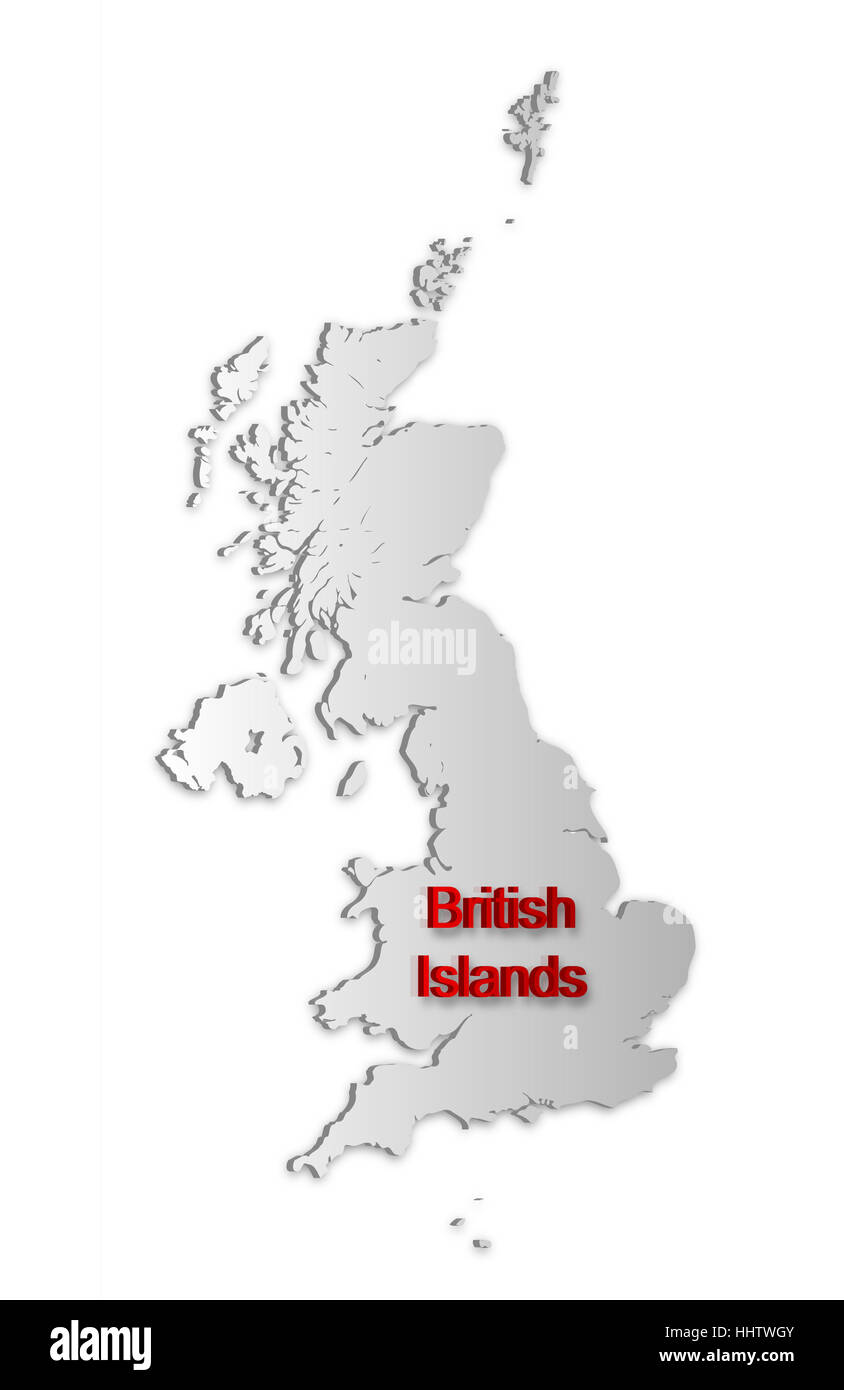British isles map illustration hi-res stock photography and images - Alamy