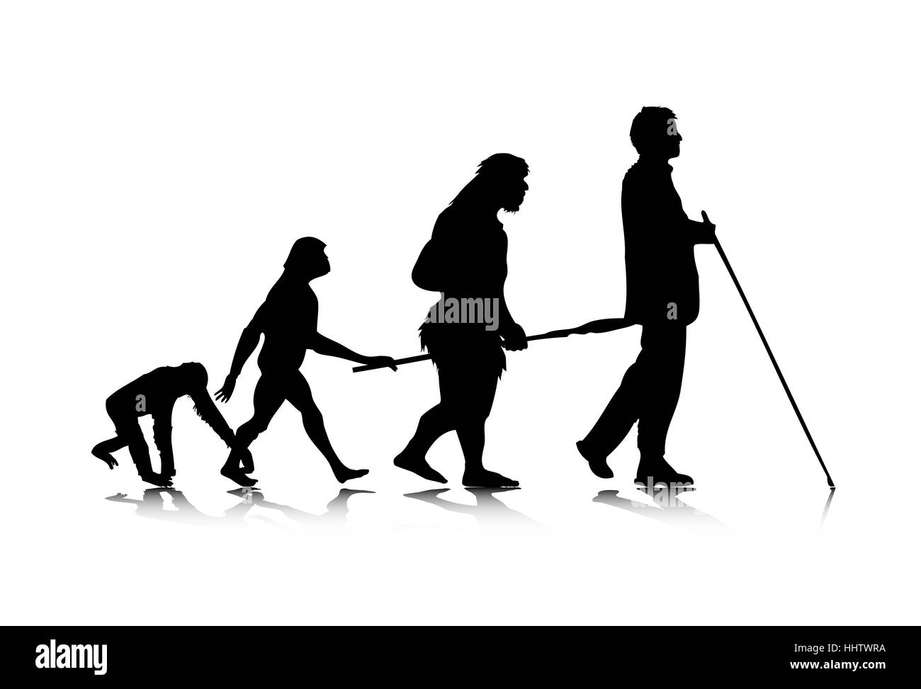 Evolution man vector hi-res stock photography and images - Alamy