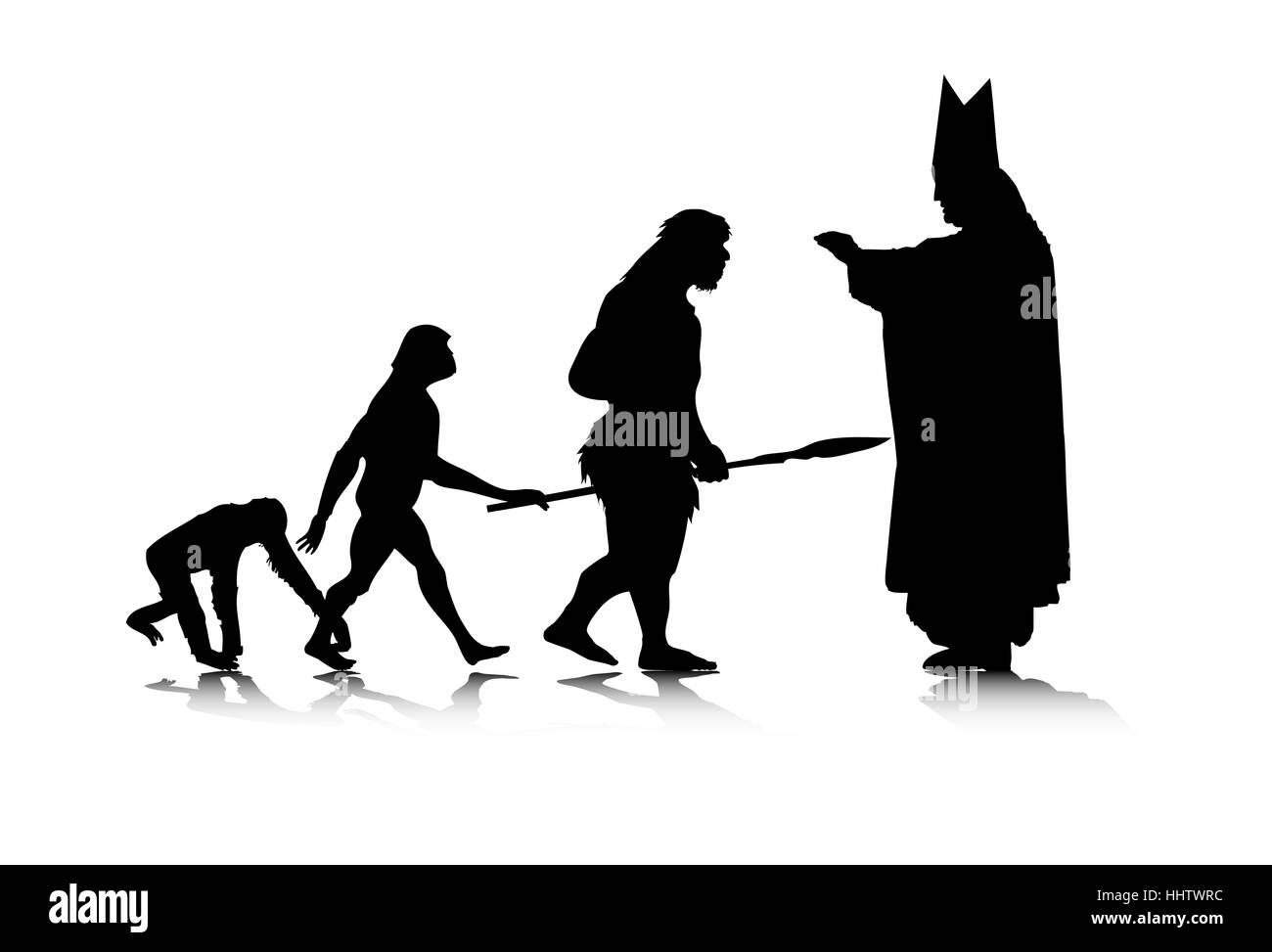 Evolution man vector hi-res stock photography and images - Alamy