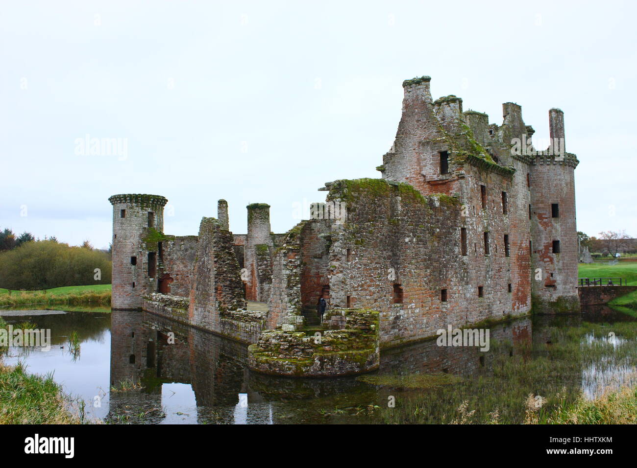 scotland, chateau, castle, green, towers, ruin, scotland, water ...