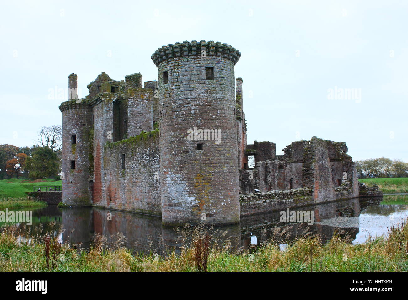 scotland, chateau, castle, green, towers, ruin, scotland, water ...