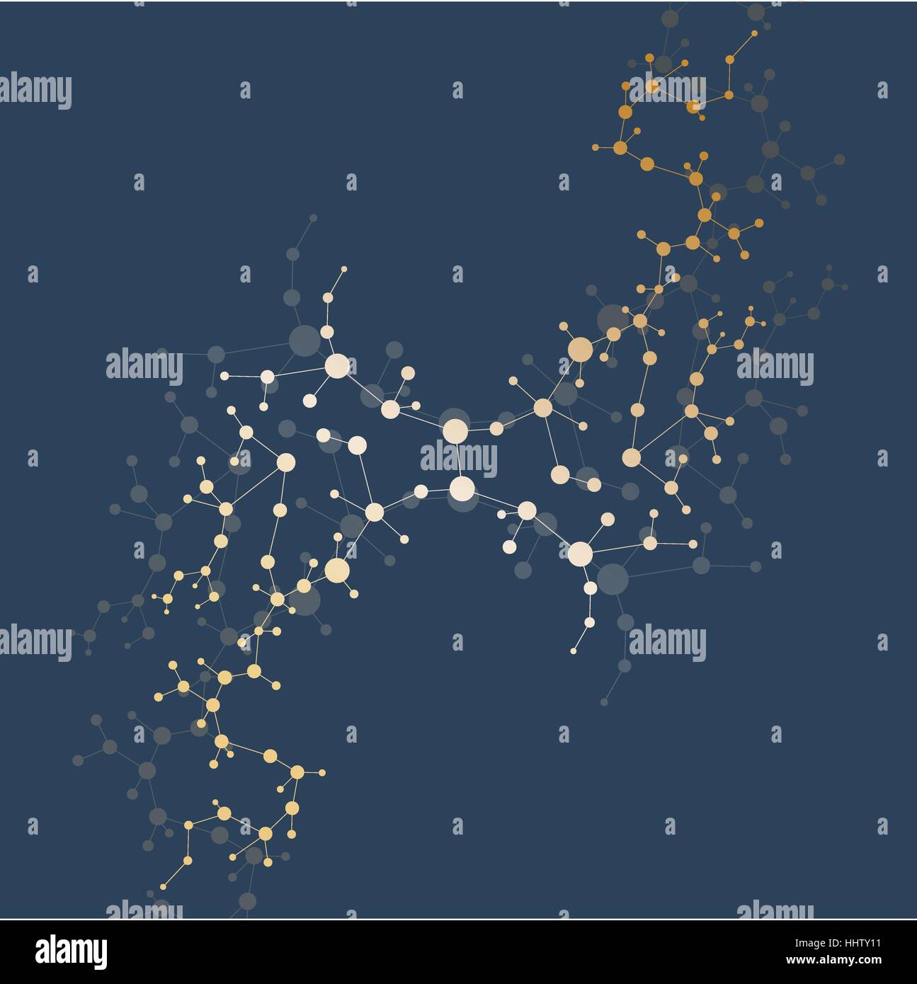 Structure molecule and communication. Dna, atom, neurons. Scientific ...