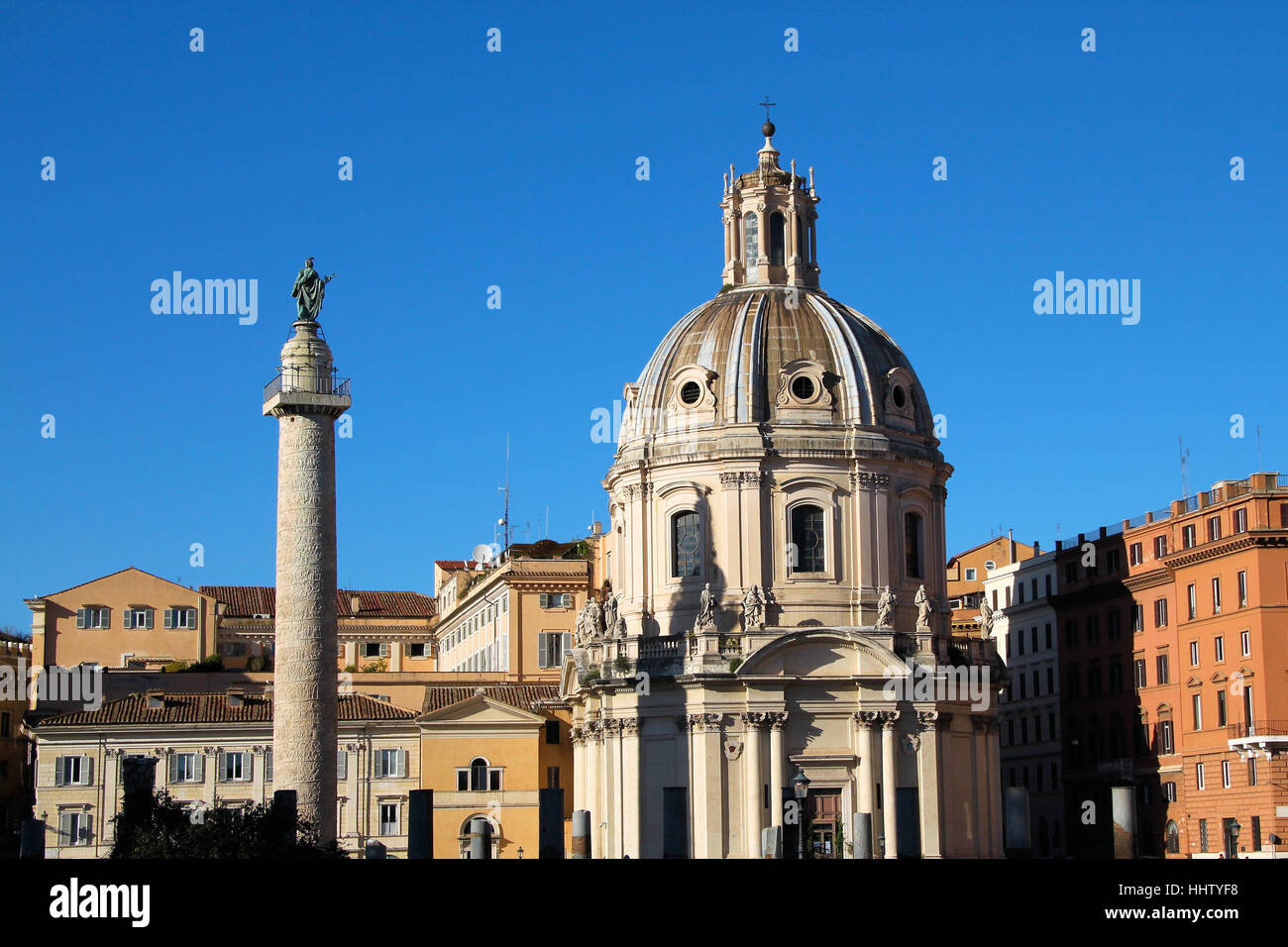 church, dome, Rome, roma, italy, historical, church, statue, antique ...