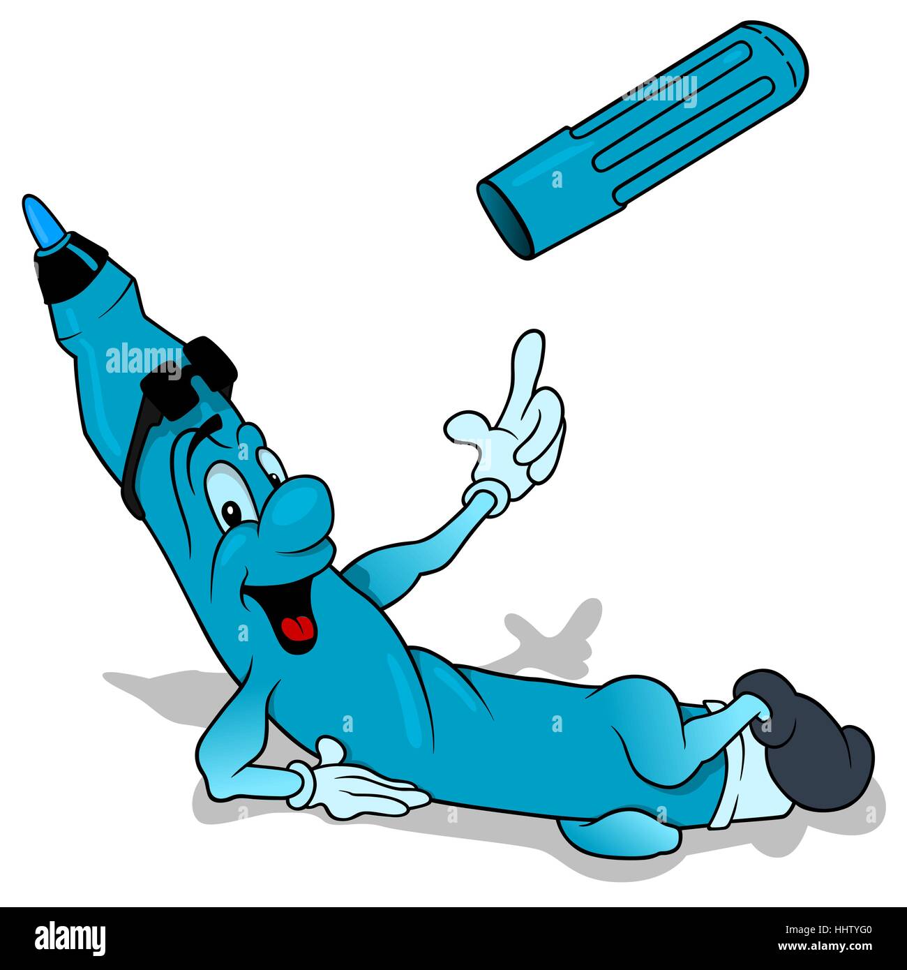 Blue felt tip Stock Vector Images - Alamy