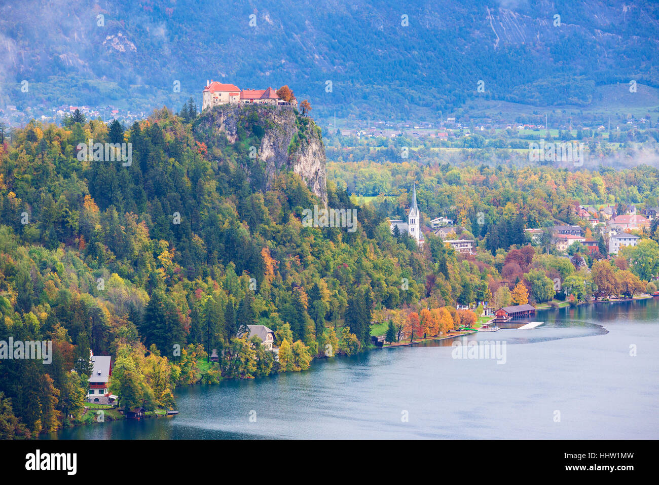 The mountain top castle at bled hi-res stock photography and images - Alamy