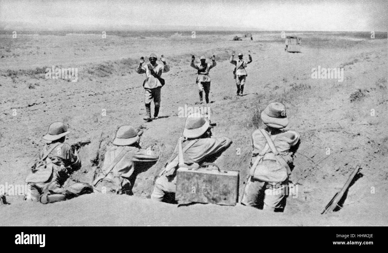 British campaign in Palestine, First World War, 1917. Turkish soldiers ...