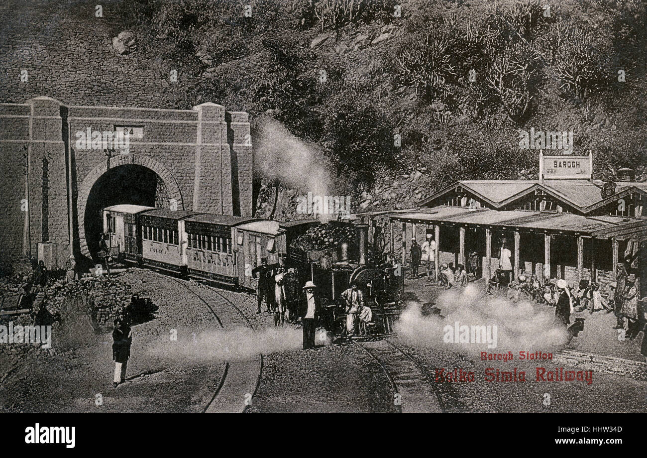 Barog Station, Kalka Shimla Railway, Himachal Pradesh, India. Himalayas ...