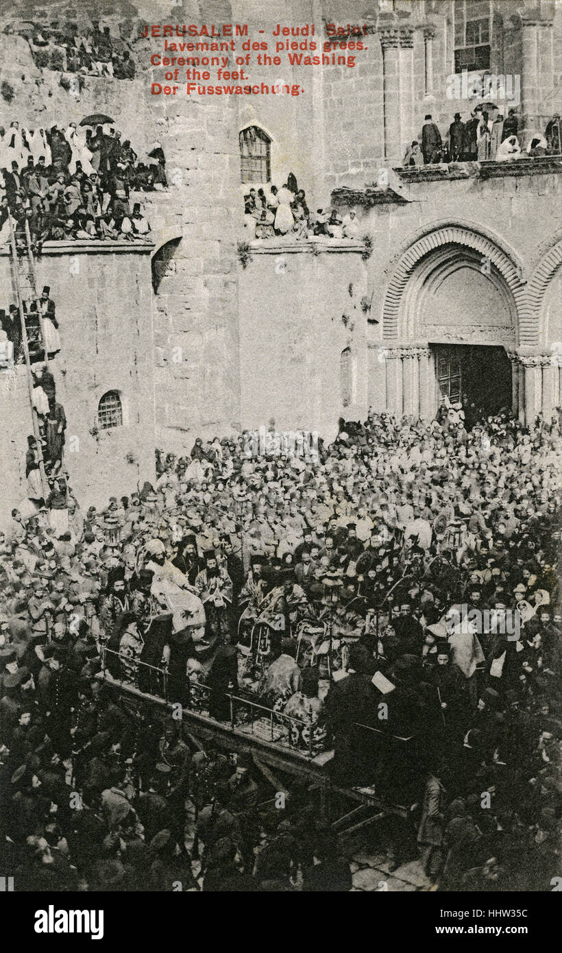 Jerusalem . Holy Thursday or Maundy Thursday of Holy Week and the ...